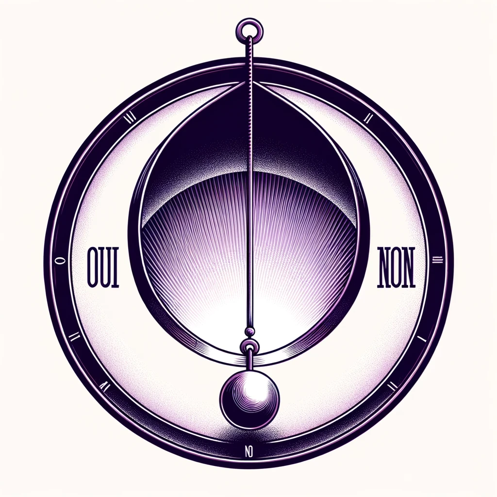 Oui Non Pendule